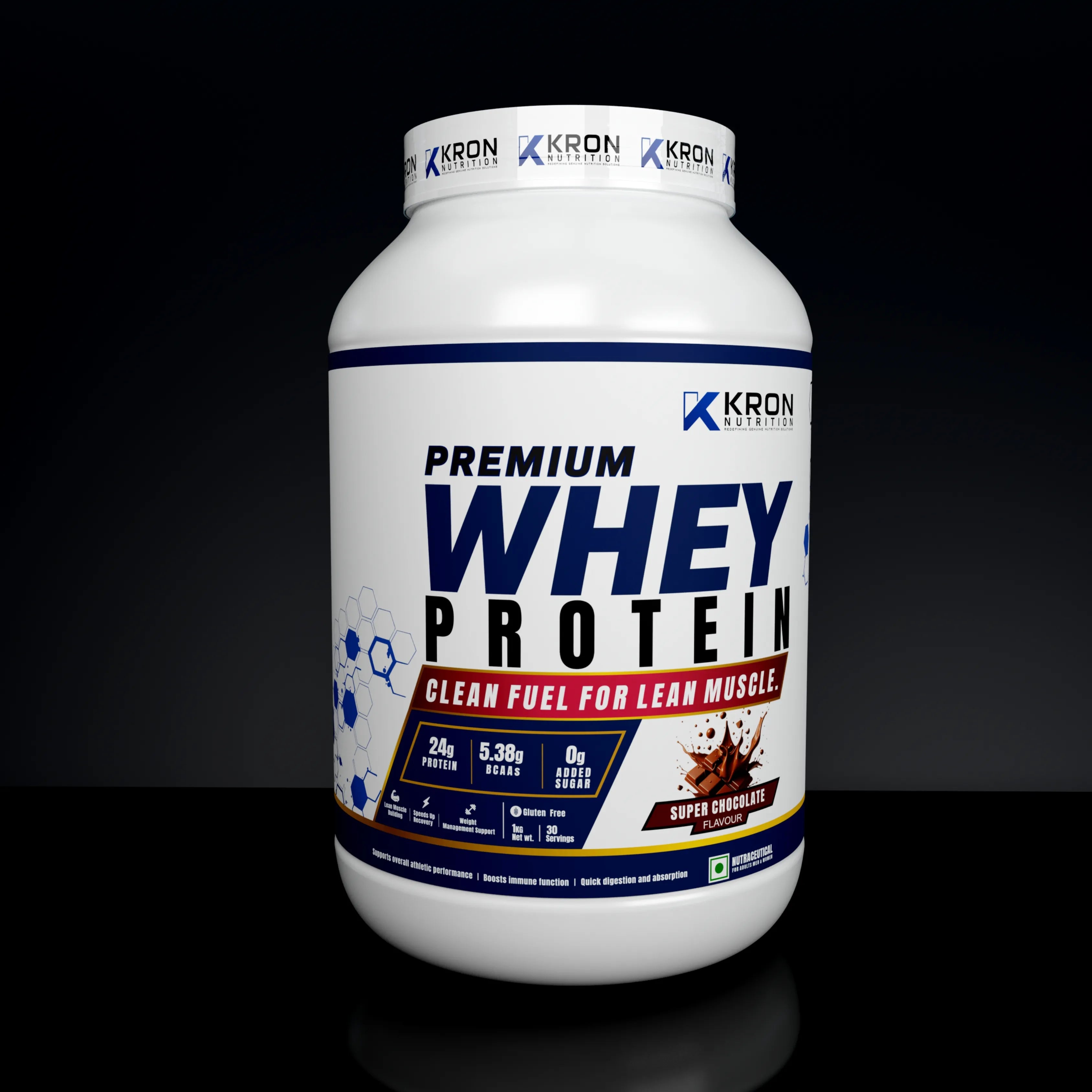 Premium Isolate+Concentrate Whey Protein 1kg (30 servings) Super Choco ...